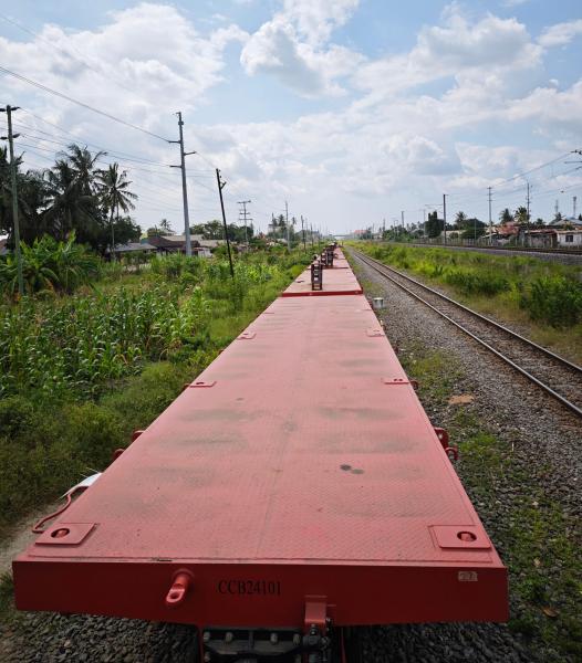 Quality Multiple Cargoes Railway Flat Wagon 75km/H Lightweight Container Wagon for sale