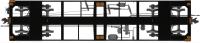 China 120kmh 2-TEU Container Wagon 1435mm Gauge Intermodal Flat Freight Train Wagon for sale