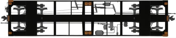 Quality 120kmh Container Wagon 1435 Intermodal Transport Flat Freight Train Wagon for sale