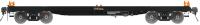 China 120kmh 2-TEU Container Wagon 1435mm Gauge Intermodal Flat Freight Train Wagon for sale