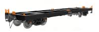 China 120kmh 2-TEU Container Wagon 1435mm Gauge Intermodal Flat Freight Train Wagon for sale