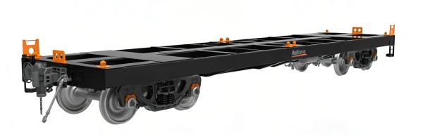 Quality 120kmh Container Wagon 1435 Intermodal Transport Flat Freight Train Wagon for sale