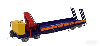 China 1600mm Gauge RTH56 Railway Flat Wagon Integrated Crane 20M for sale