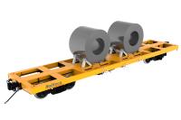 Quality Steel Coil Railway Flat Wagon Transport Vehicle Track Gauge 1000mm Flatbed Rail for sale
