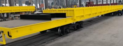 China Loadcapacity 60 Tons Railway Flat Wagon for Transporting Containers Steel Construction Durable Heavy Duty Flatbed Railcar for sale