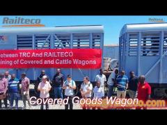 1000mm gauge  covered goods wagon tanzania steel goods train wagon