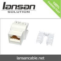 China ABS Plastic Wire Cable Assembly 180 Degree Cat5e UTP Keystone Jack for sale