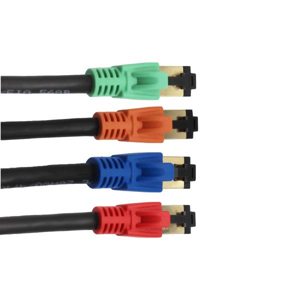 高速600MHz Cat7パッチ・コード10Gbps Rj45コネクターCat7 SFTPケーブル