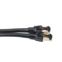 China 2m 3m 5m Cat6A Patch Cord Bare Copper Round PVC STP Ethernet Cable for sale