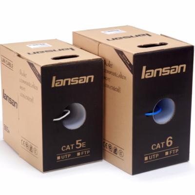 中国 75°C Temperature  CAT5E Lan Cable 100MHz 1000Mbps RoHS PVC Outer Jacket 販売のため