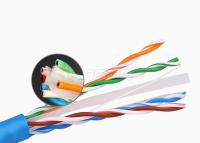 China Bare Copper 0.57mm Conductor Cat6 SFTP Cable HDPE Insulation for sale