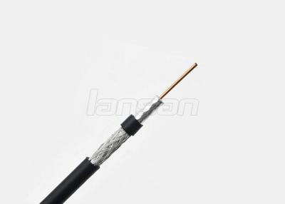 China 75 OHM Braiding CATV Coaxial TV Cable Rg11 Bare Copper Conductor With PVC Jacket for sale