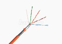 China 305m/1000ft 4 Pair Twisted Cable , 0.50 Solid Bare Copper Cat5e SFTP Cable for sale