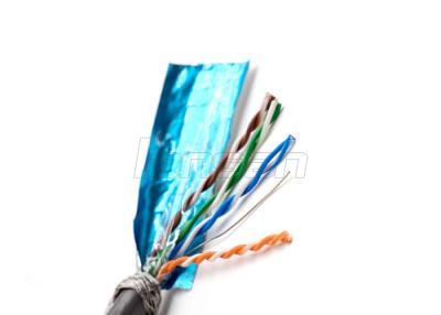 中国 盾は組SFTP Cat5E LANケーブル24AWGの裸の銅の速い取付けをねじった 販売のため