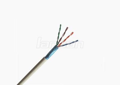 China Solid Bare Copper FTP Cat5e Lan Cable HDPE Insulation 24 Awg Twisted Pair Shielded Cable for sale