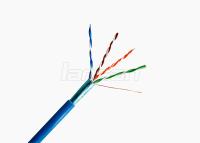 China Solid Bare Copper FTP Cat5e Lan Cable HDPE Insulation 24 Awg Twisted Pair Shielded Cable for sale