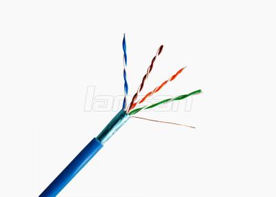China Solid Bare Copper FTP Cat5e Lan Cable HDPE Insulation 24 Awg Twisted Pair Shielded Cable for sale