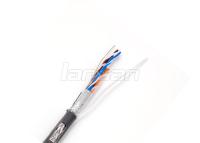 China Waterproof 1000ft SFTP Cat5e Lan Cable 4P Solid Stranded Network Lan Cable Outdoor for sale