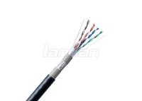 China Waterproof 1000ft SFTP Cat5e Lan Cable 4P Solid Stranded Network Lan Cable Outdoor for sale