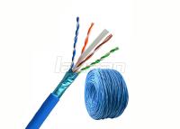 China Bare Copper 0.57mm Conductor Cat6 SFTP Cable HDPE Insulation for sale
