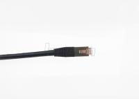 China Gray Snagless Booted CAT6A  STP Cable , RJ45 Ethernet Network Patch Cord for sale