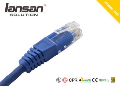 Cina Il giro blu scuro del PVC di UTP 24AWG del cavo di toppa di colore Cat6 ha modellato il RJ45 con il rivestimento di PVC in vendita