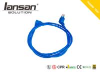China UTP 4pair Bare Copper Cat6 Patch Cable 90° Bending HDPE for sale