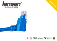 China UTP 4pair Bare Copper Cat6 Patch Cable 90° Bending HDPE for sale