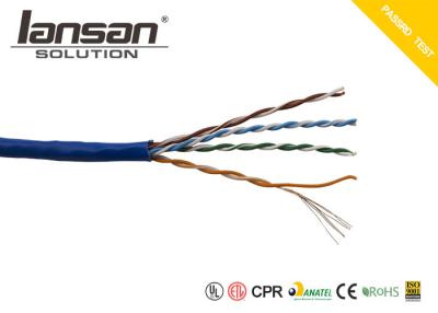 Cina HDPE Cat5e Lan Cable ccc 24AWG Unshielded 0.50mm Al Foil di 100Mhz UTP in vendita