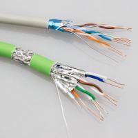 China Ethernet SFTP 23AWG Cat6a Network Cable Al Foil Shielded Copper Braiding for sale