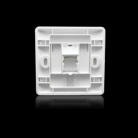 China 2 Ports Flat Faceplate RJ45 ABS Ethernet Cable Assembly 86×86 Type for sale