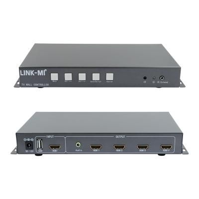 China Controlador de parede de vídeo 2X2 Suporte HDMI Entrada de sinal USB 1080P Para publicidade à venda