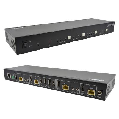 China 70M 4X4 HDMI Matrix com Função de Matriz IR 18Gbps 4K@60Hz HDMI 2.0b POC à venda