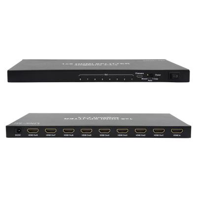 中国 1/8 4K HDMI スプリッタ 1 イン 8 アウト 60Hz 3D 18G ビデオオーディオ スプリッタ 8 ディスプレイ 販売のため