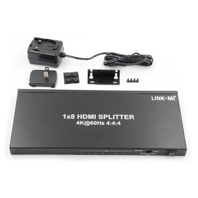 中国 1/8 4K HDMI スプリッタ 1 イン 8 アウト 60Hz 3D 18G ビデオオーディオ スプリッタ 8 ディスプレイ 販売のため