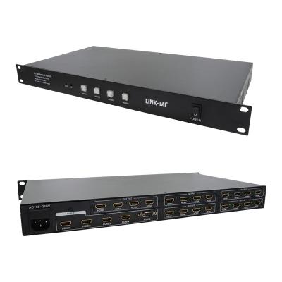 中国 60W 4K HDMI スプリッタ 4 イン 20 アウト HDMI ビデオ スプリッタ スイッチ付き 販売のため