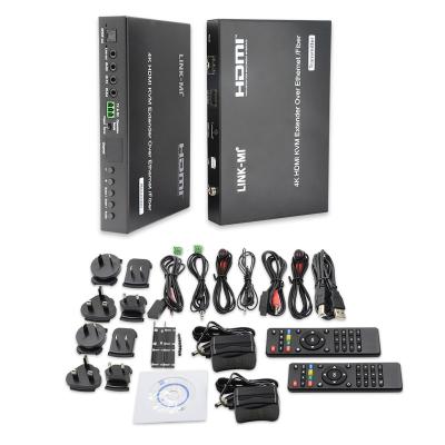 China 4K 120m AV Over POE HDMI Extender 60KM USB KVM Extender Over Fiber Te koop