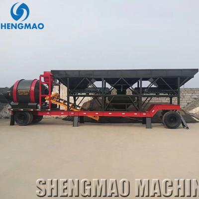 Cina centrale di betonaggio concreta mobile 20cbm con il silo di cemento orizzontale in vendita