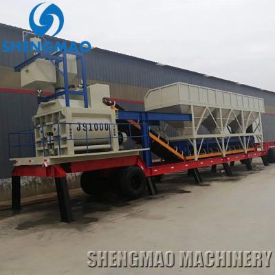 Cina centrale di betonaggio concreta mobile 20cbm con il silo di cemento orizzontale in vendita