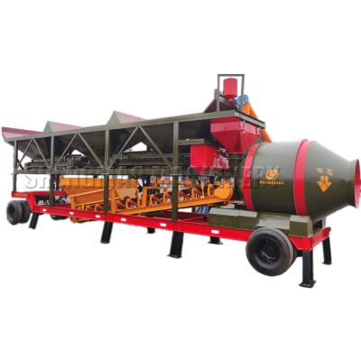 China Planta de tratamento por lotes concreta móvel elétrica YHZS35 Mini Mixing Machine à venda