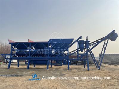 China Droog Mengeling Mobiele Concrete het Groeperen Installatie Elektrische 60cbm/H Capaciteit Te koop