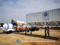 China Mobile Concrete Batching Plant YHZM60 60m3/h Drum Mixer Computer Control System for sale