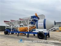China Mobile Concrete Batching Plant YHZM60 60m3/h Drum Mixer Computer Control System for sale
