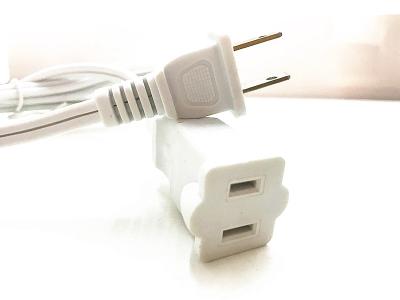 China Hot sale 2pin white 10A extension power cable  0.5m-10m copper power extension cord for sale