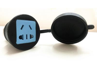 China High quality 5pin black extension power cable with stripped end 10A copper power cord for sale