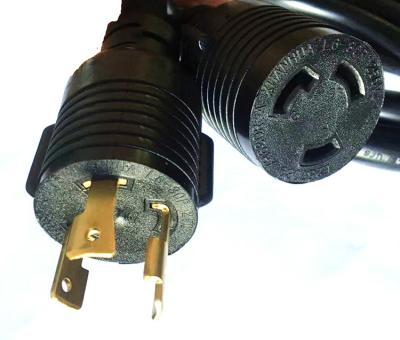 China American standard 3pin black 18AWG extension power cord  0.5m-10m copper power extension cable for sale