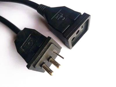 China American 3pin black extension power cable  0.5m-10m copper power extension cord for sale