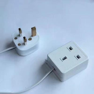 China British 3pin white extension power cord  0.5m1m2m3m-10m copper power extension cable for sale