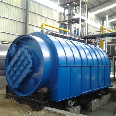 China Área de 300 metros quadrados necessária para a máquina de pirólise de pneus e plásticos para combustível de óleo à venda