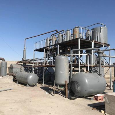 China Instalação de refino de óleo de automóvel usado para reciclagem de óleo residual com sistema de vácuo contínuo à venda